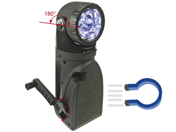 Linterna Dinamo con base magnetica | Velleman | www.elrafel.com